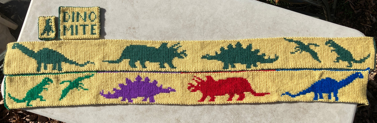Double Knit Dinosaur Scarf Kit – Purl's Yarn Emporium